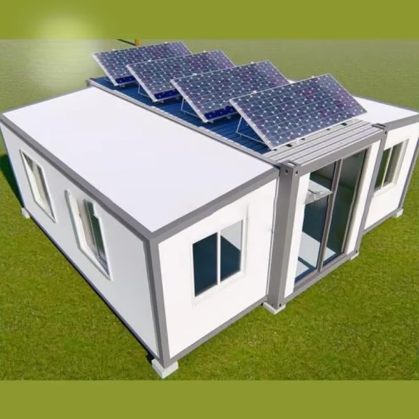 20 Ft Portable prefabricated Tiny Home 40 Ft Houses to Live in Double Wings Folding Design for Home or Office Use,Customizable 1 2 3 4 Rooms