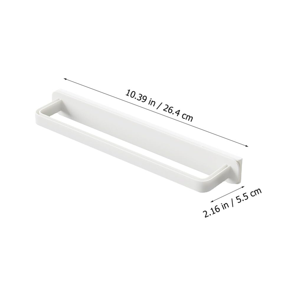 2pcs Sliding Rack Hand Towel Rack Punch Towel Wall Mounted Towel Holder Bathroom Towel Rods Coat Hangers Space Saving Towel Bar Organizer Stand Baby Rag Rack White Abs Scarf
