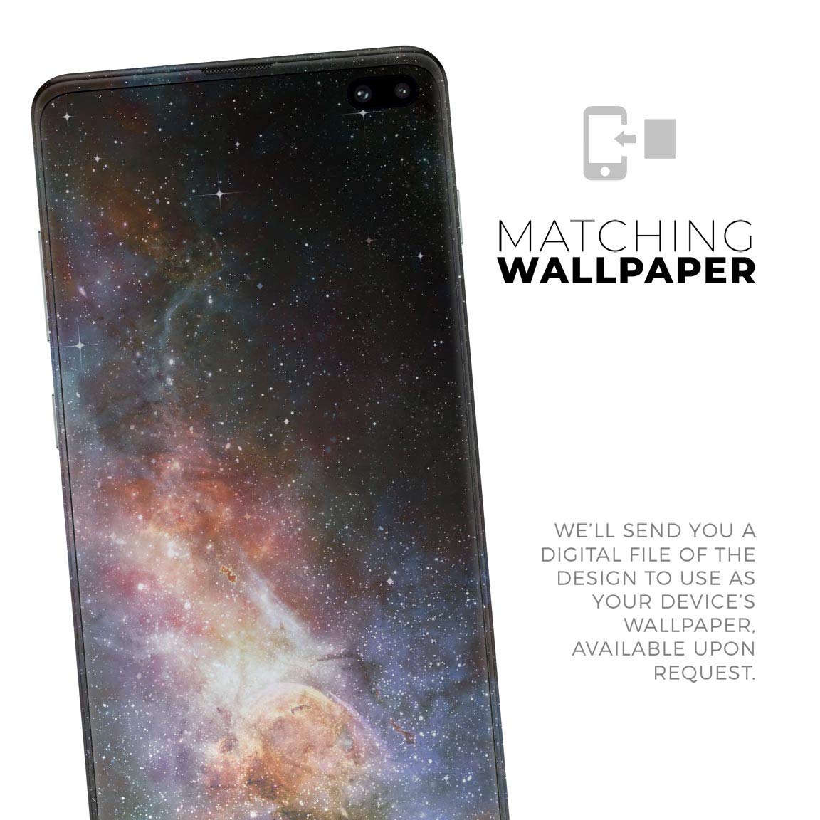DesignSkinz Multicolored Space Explosion Protective Vinyl Decal Wrap Skin Cover Compatible with The Samsung Galaxy S20 (Screen Trim & Back Glass Skin)