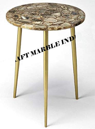 42" Inch Wild Agate Table Top, Agate Table, Round Agate Table, Brown Agate Table, Agate Side Table Top, Turkish Agate, Piece Of Conversation, Family Heir Loom