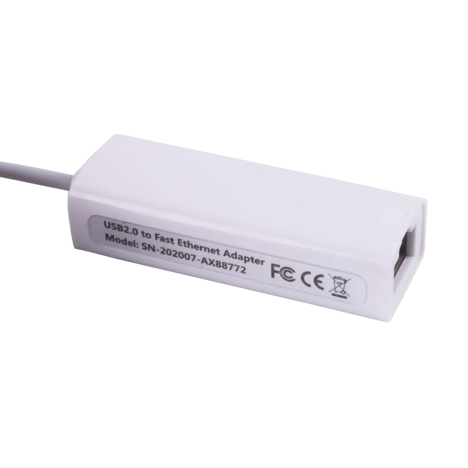 USB to RJ45 LAN Ethernet Adapter 100Mbps USB to RJ45 LAN Converter 10M 100M with Asix AX88772B AX88772 Chip (USB to RJ45)
