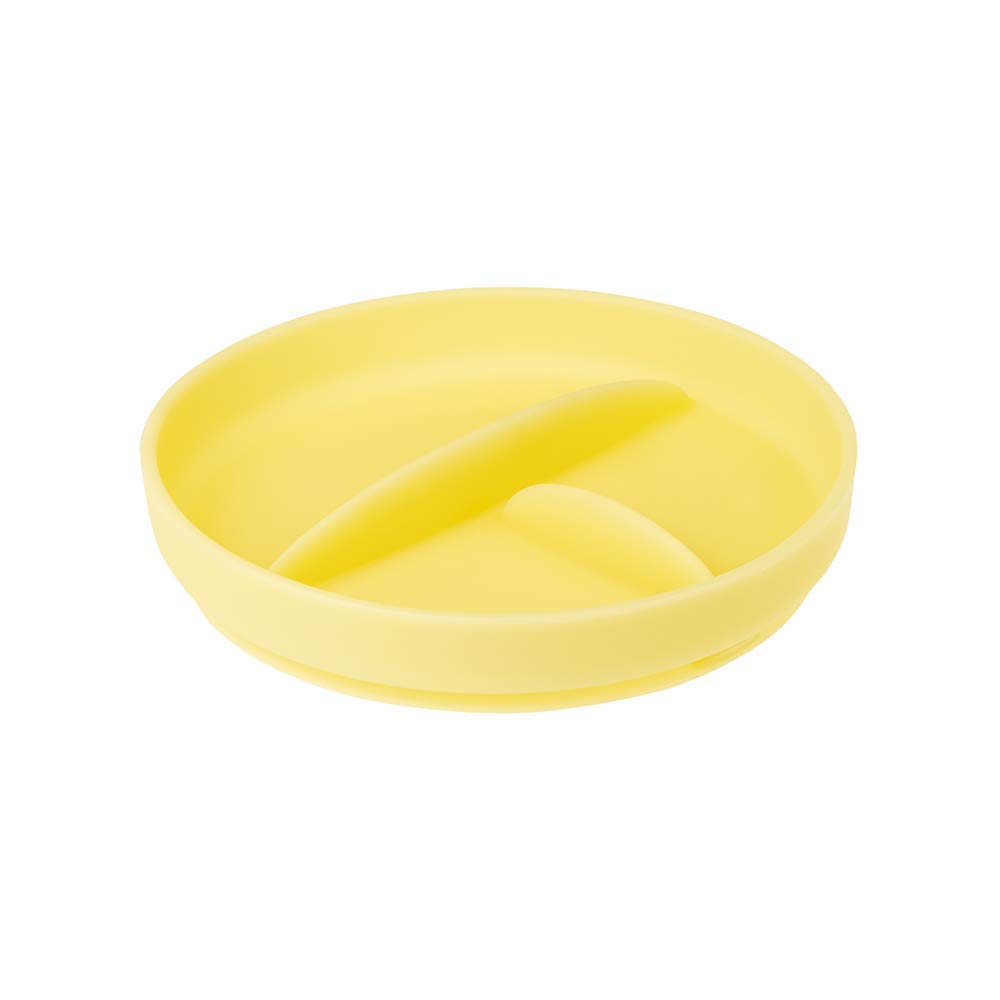Olababy Training Fork, Training Spoon and Suction Plate(Lemon) Bundle