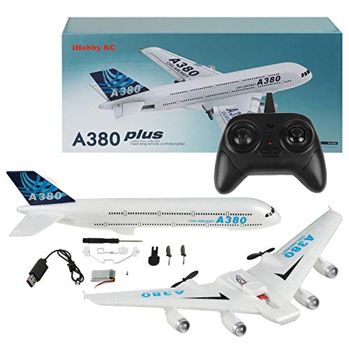 Remote Control Airplane - RC Plane Ready to Fly, 2.4Ghz 2 Channel RC Aircraft Built in 3-Axis Gyroscope, Durable EPP Styrofoam Remote Control Plane for Kids Boys Girls Beginner