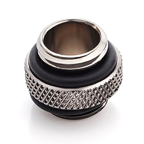 Bitspower G1/4" 5mm Male to Male Fitting, Black Sparkle, 4-Pack