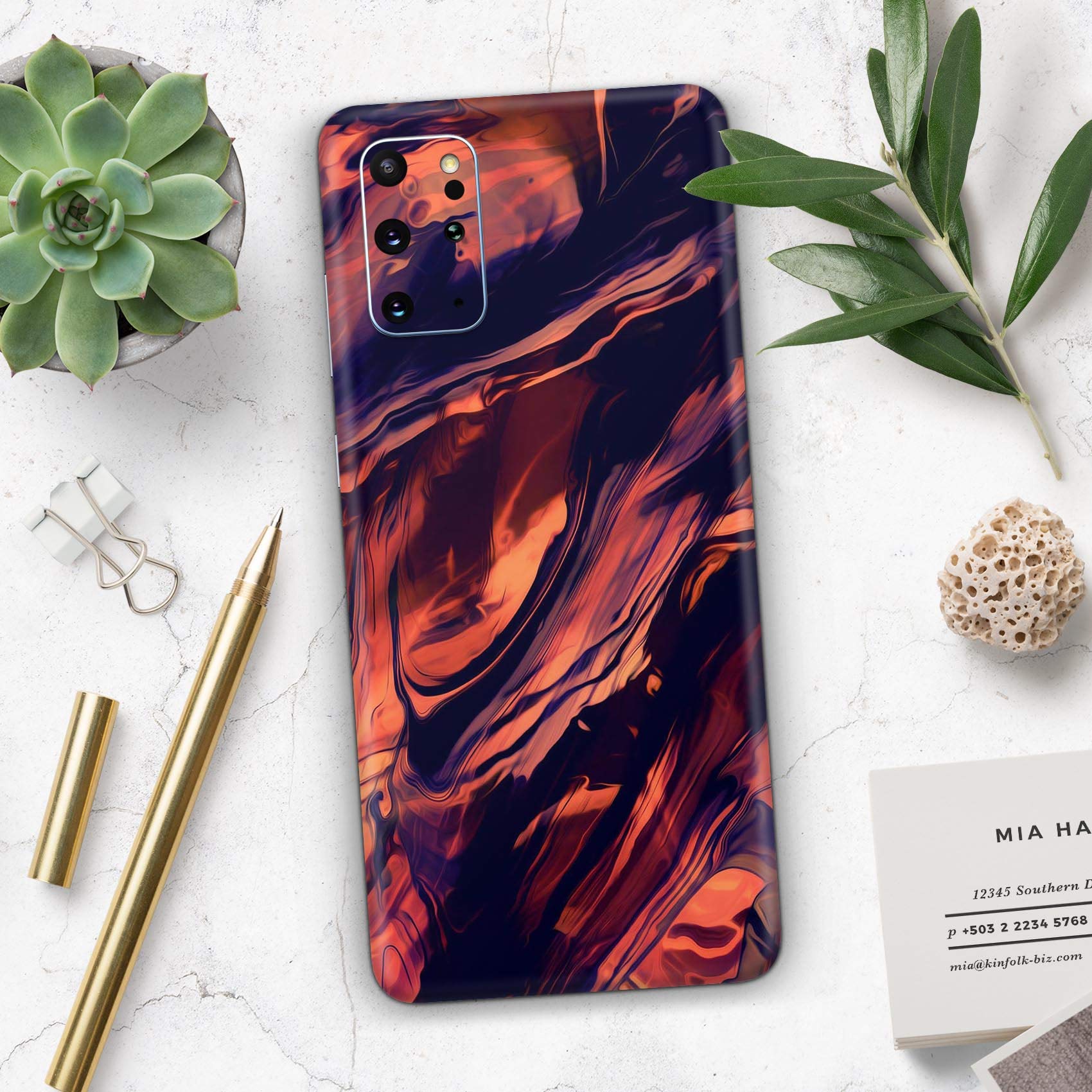DesignSkinz Blurred Abstract Flow V11 Protective Vinyl Decal Wrap Skin Cover Compatible with The Samsung Galaxy S20 (Screen Trim & Back Glass Skin)