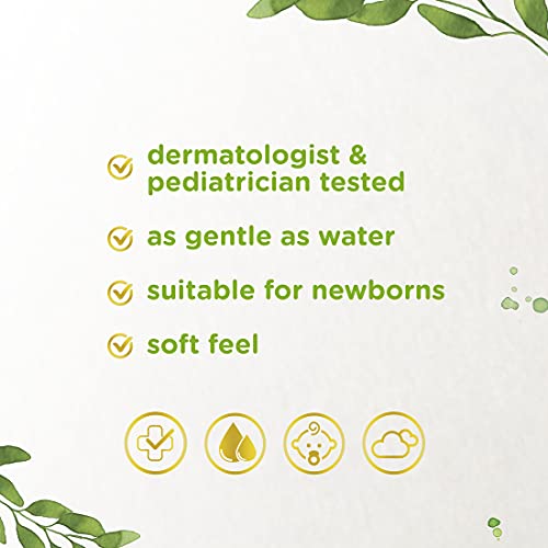 Baby Dove Baby Wipes for Sensitive Skin with 100% Plant-Based Fibers Hypoallergenic 63 Wipes 12 Pack