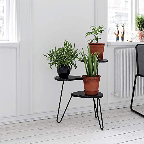 Novogratz Athena, Black Marble Plant Stand