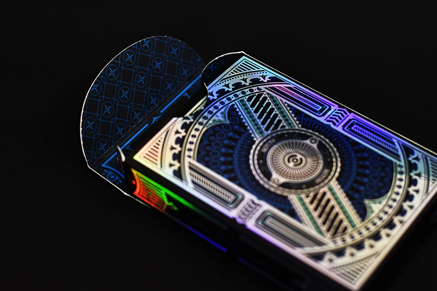 Alloy Cobalt Playing Cards Poker Deck Custom Design Foiled Backs & Faces New