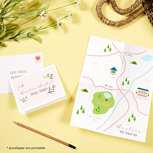 Avery Printable Greeting Cards, Quarter-Fold, 4.25" x 5.5", Matte White, 20 Blank Cards with Envelopes (3266)