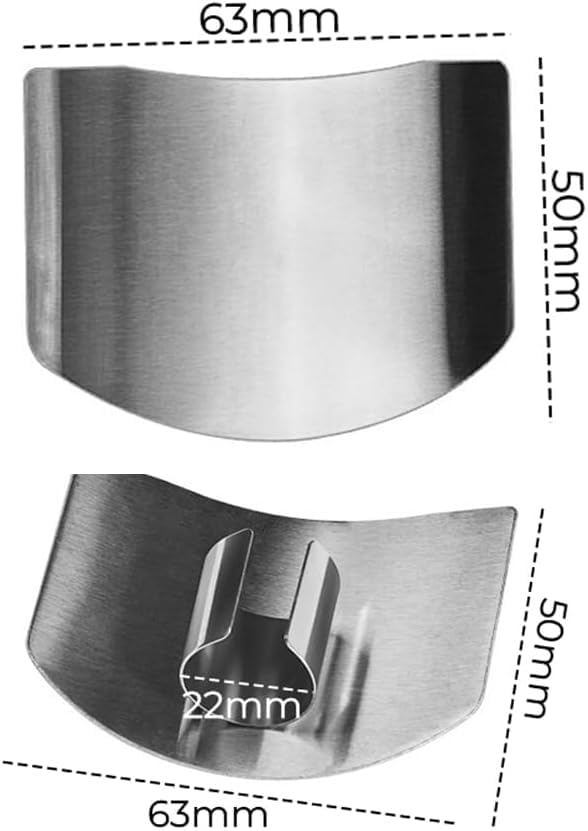 2Pcs Stainless Steel Finger Guard, 2023 New Finger Protector for Cutting Food, Premium Slicing Tool Finger Protectors when Cutting, Slicing, Dicing, Chopping Vegatables Kitchen Knives and Accessories