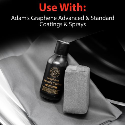 Adam's Polishes Suede Applicator (2 Pack) Car Detailing Sponge Applicator, Use With Ceramic Coating For Cars, Ceramic Spray Coating, Graphene Coatings On Car Paint, Metal, Plastic Trim, Rubber & Glass