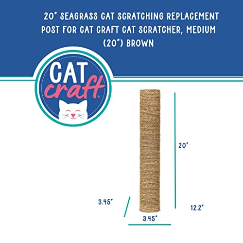Cat Craft 20" Seagrass Cat Scratching Replacement Post Medium (20") Brown