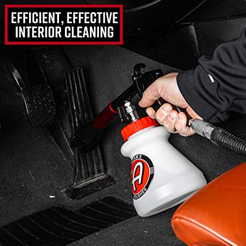 Adam's Polishes Interior Cleaning Gun, Pressurized, Compressed Air & Cleaning Solutions, Cleanse Your Car Seats, Leather, Floor Mats, Carpet, Upholstery, and More (Cleaning Gun)