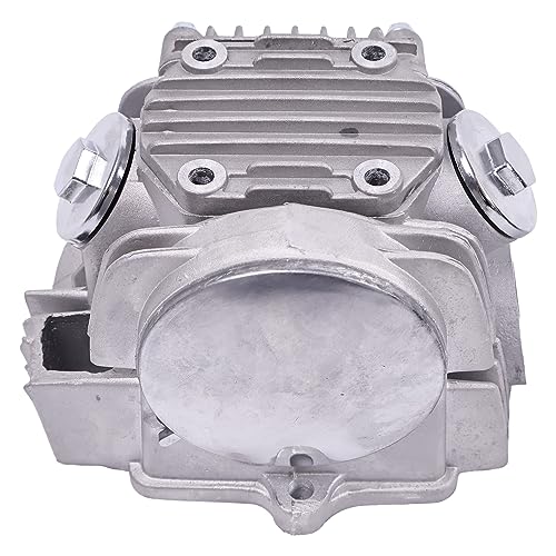 AIVWUMOT 52.4mm Cylinder Head with Sleeve Plug Spark Plug Upper and Lower Gasket Compatible with 4 Stroke Horizontal 90cc 110cc 125cc Engine ATV Quad Dirt Bike Pit Bike Tao Tao Go Kart Scooter