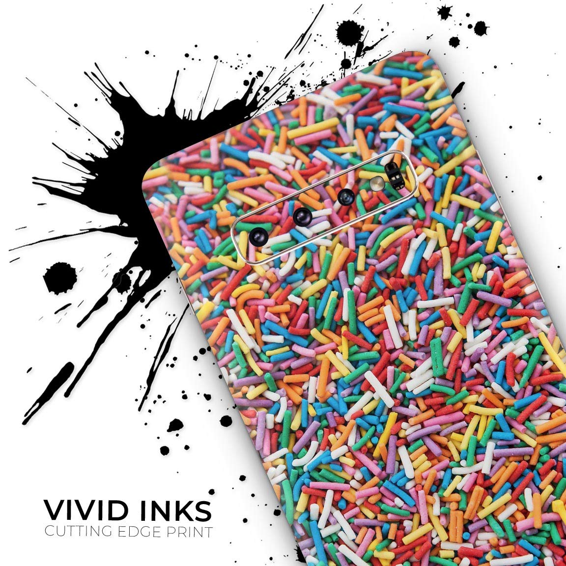 DesignSkinz Colorful Candy Sprinkles Protective Vinyl Decal Wrap Skin Cover Compatible with The Samsung Galaxy S20 (Screen Trim & Back Glass Skin)