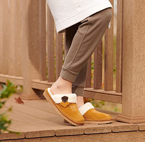 ARIAT Women's Indoor & Outdoor Rubber Bottom Jackie Square Toe Slippers, Tan, 8