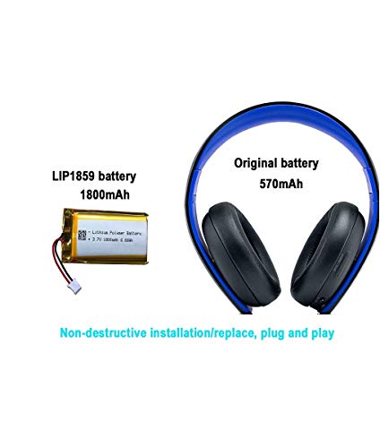 AOLIKES 1800mAh Replacement Battery for Sony PS3 CECHZC2U Controller Battery Replacement, Compatible with Sony PlayStation Gold Wireless Headset and Dual Shock 4 PS4 CUH-ZCT1U Controllers