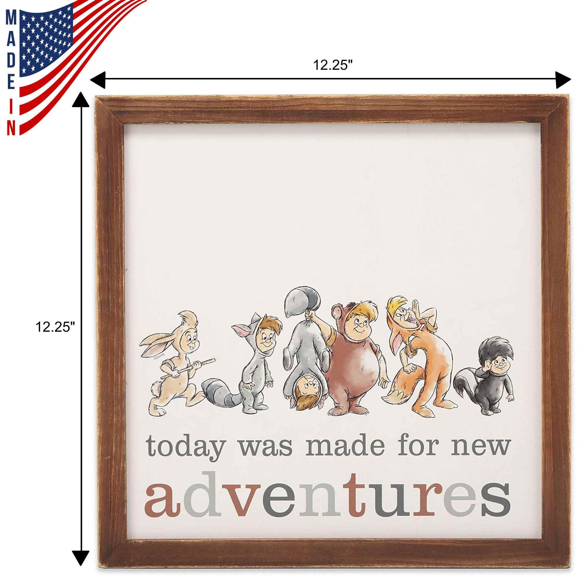 Open Road Brands Disney Peter Pan Lost Boys Made for Adventures Wood Wall Decor for Play Room, Kids' Bedroom, or Nursery