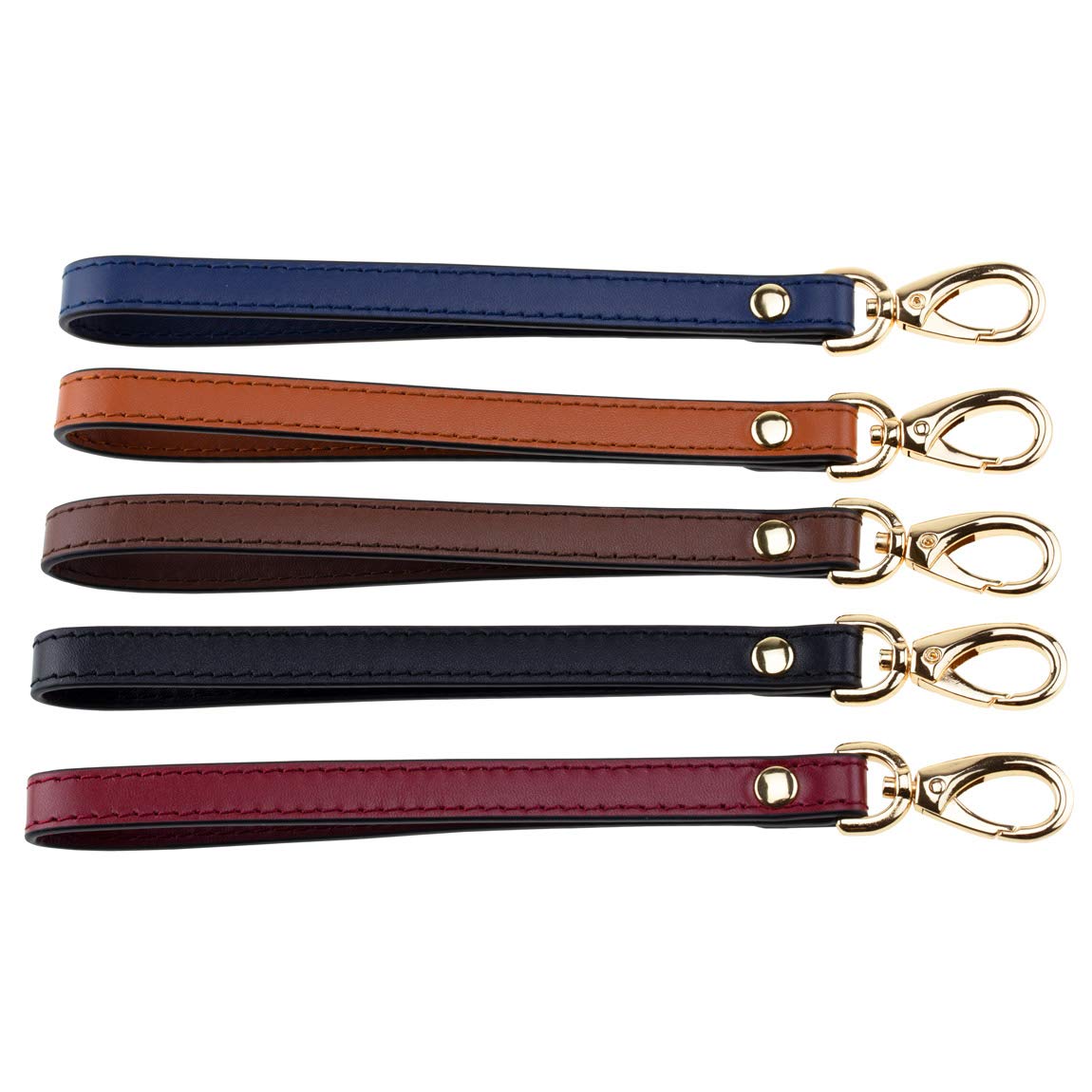 Allzedream Wristlet Strap Genuine Leather Replacement Clutch Purse Key Wrist Lanyard (Dark Brown)