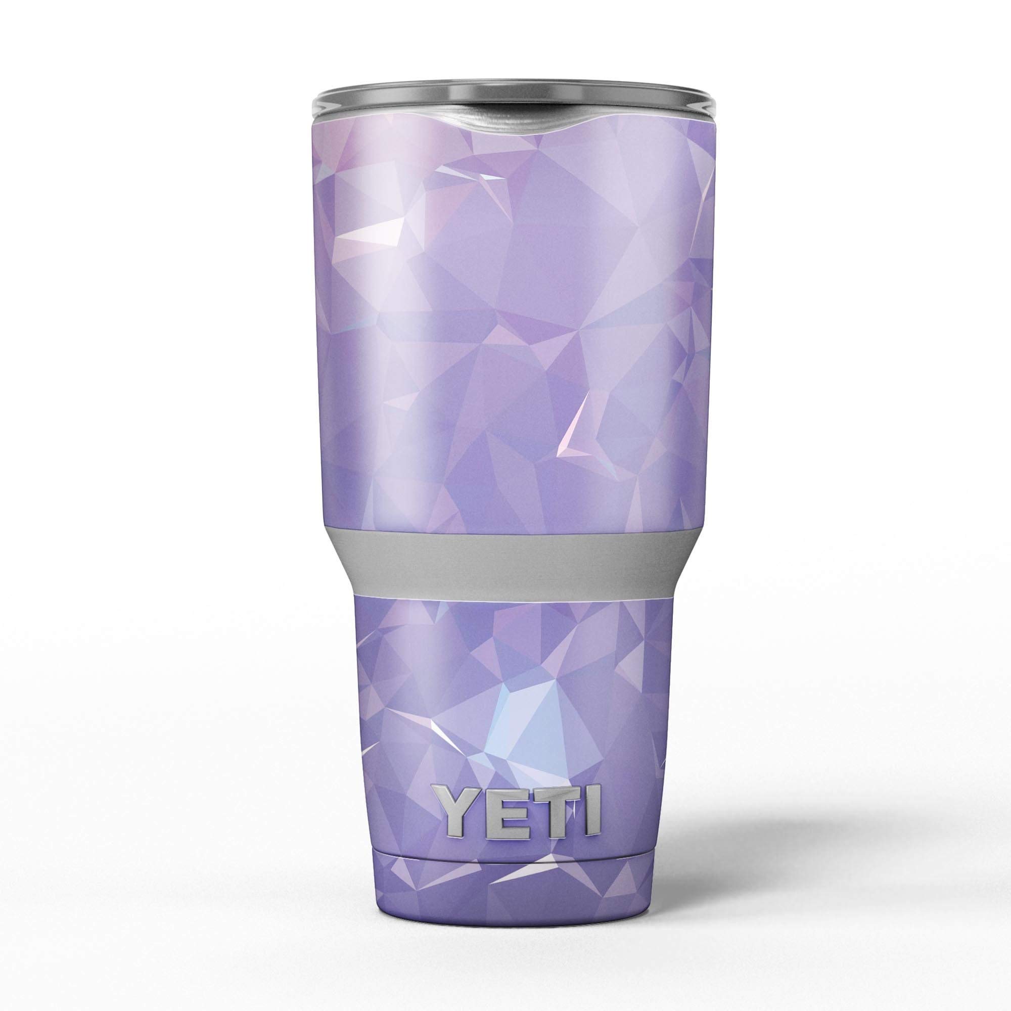 Design Skinz Light Purple Geometric V13 - Skin Decal Vinyl Wrap Kit Compatible with The Yeti Rambler Cooler Tumbler Cups