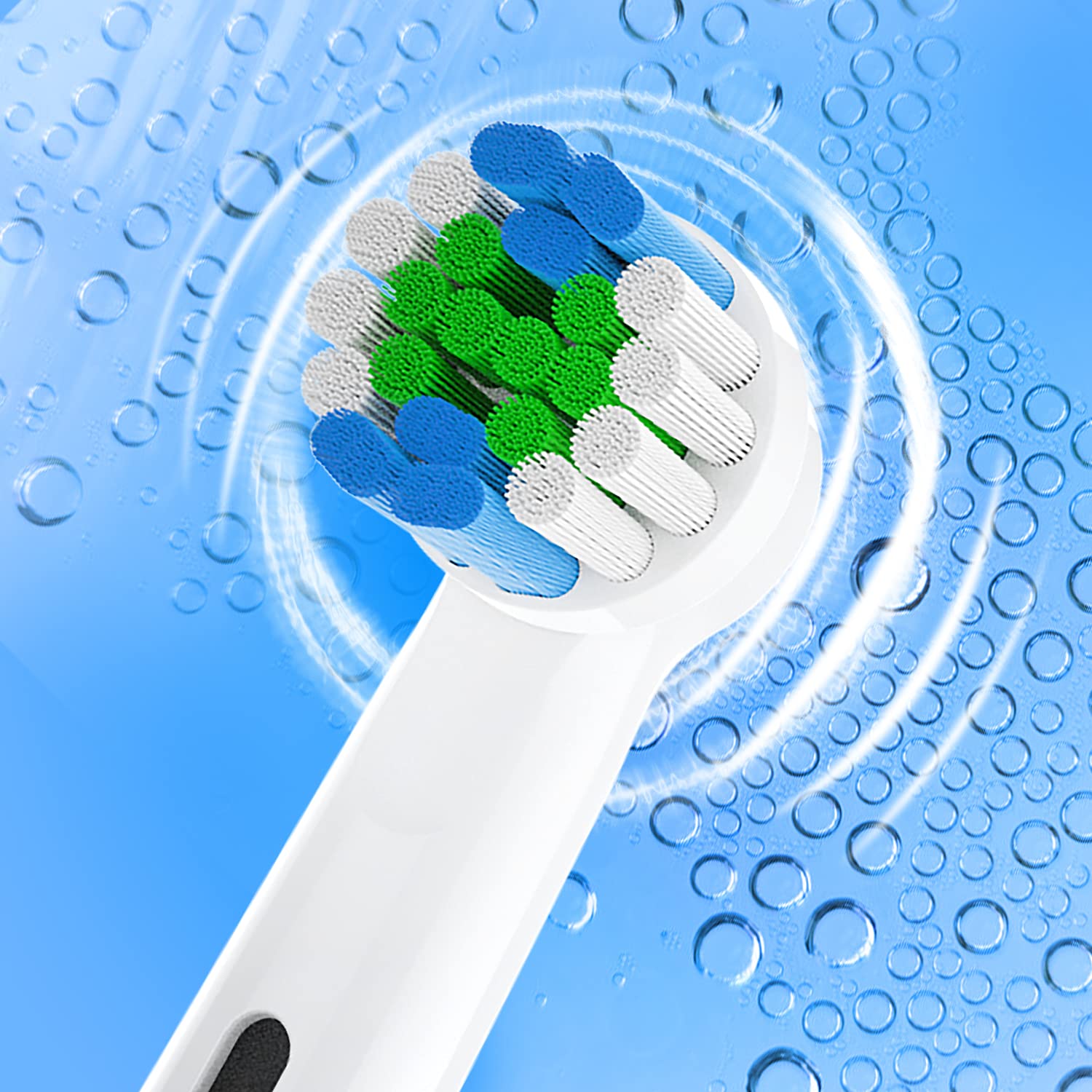 BUKURII Replacement Toothbrush Heads Compatible with Oral B Electric Toothbrushes, 4 Count, Small Round Head for Pro Series, Refills for Braun Model 3756 3757 3744 3765 4729 4731