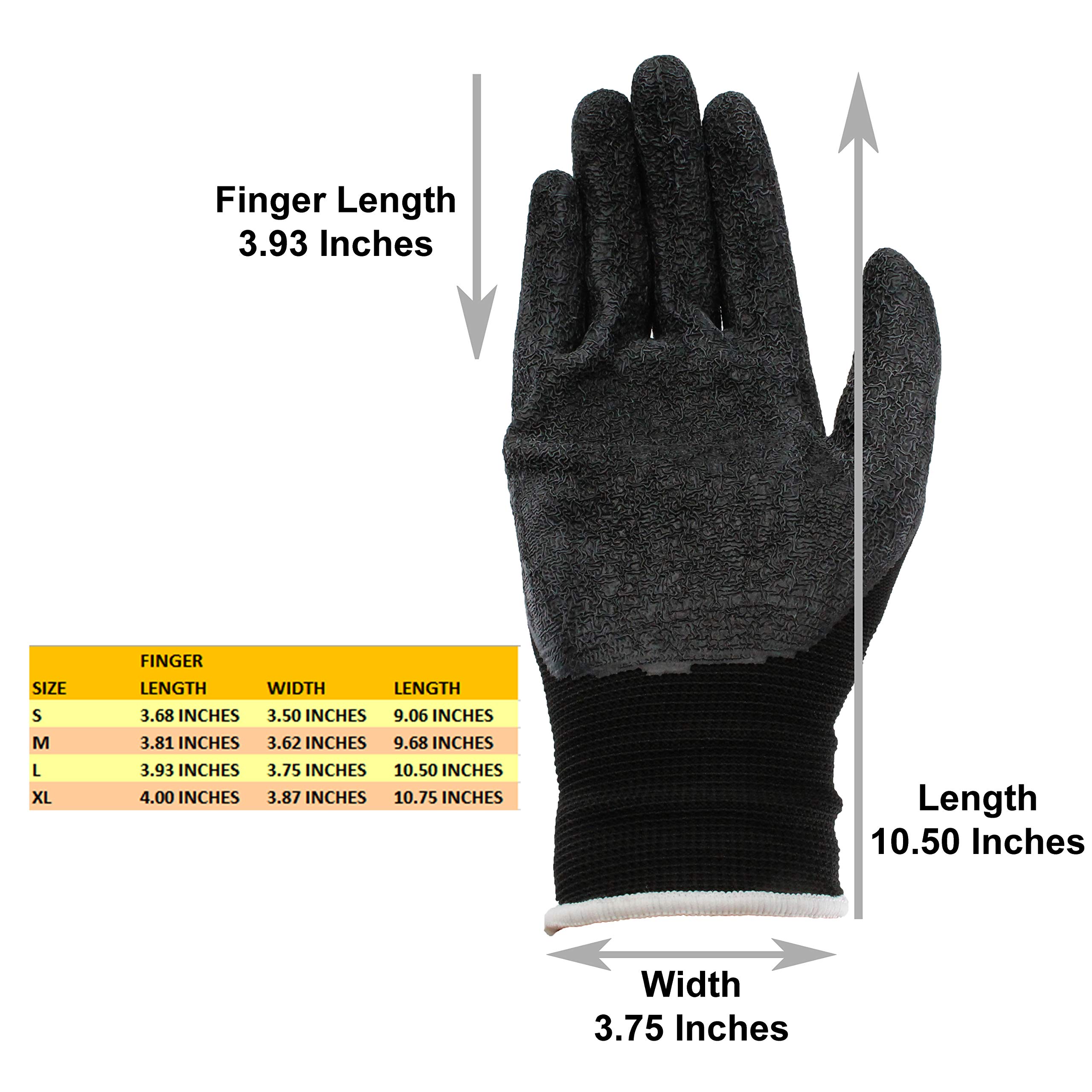 Diesel Protection Pro-Tekk Latex Foam Grip Coated Work Gloves (12 Pairs of Gloves, Size Large)