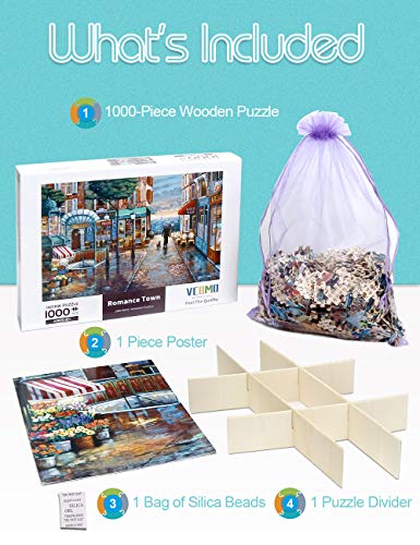 Jigsaw Puzzle 1000 Pieces for Adults, Water Resist Wooden Puzzle, VCOMO Thickened Puzzle, Floor Puzzles, 29.5”x19.7”