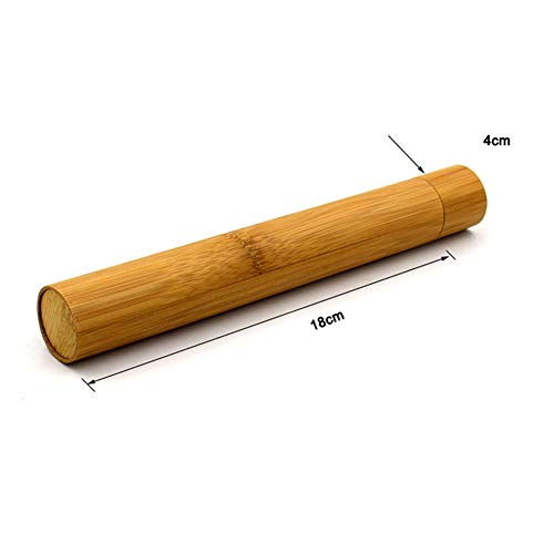 Colorido Creative Bamboo Toothbrush Tube Case Portable Toothbrush Holder for Travel Camping Bathroom