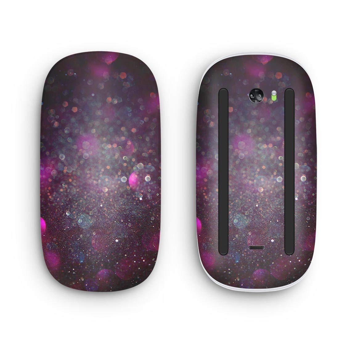 Design Skinz Purple and Pink Unfocused Glowing Light Orbs Vinyl Decal Compatible with The Apple Magic Mouse 2 (Wireless, Rechargable) with Multi-Touch Surface