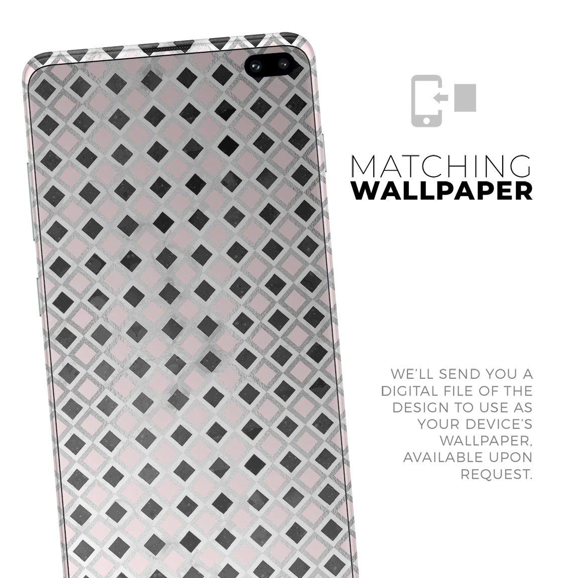 DesignSkinz Karamfila Silver & Pink Marble V11 Protective Vinyl Decal Wrap Skin Cover Compatible with The Samsung Galaxy S20 (Screen Trim & Back Glass Skin)