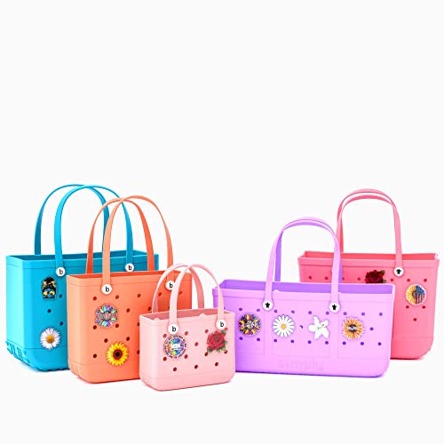 BOGGbeans Daisy Charm for Bogg Bag, Simply Southern Totes, and Similar Styles. Acrylic 3" Flower Charm Accessories for Beach Totes