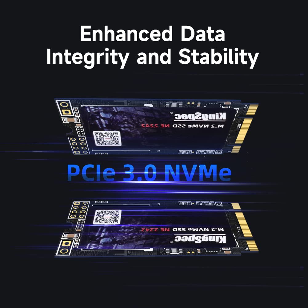 KingSpec 1TB M.2 NVMe SSD, 2242 PCIe Gen3x2 Internal Solid State Drive for Laptop/Notebook (2242, 1TB)