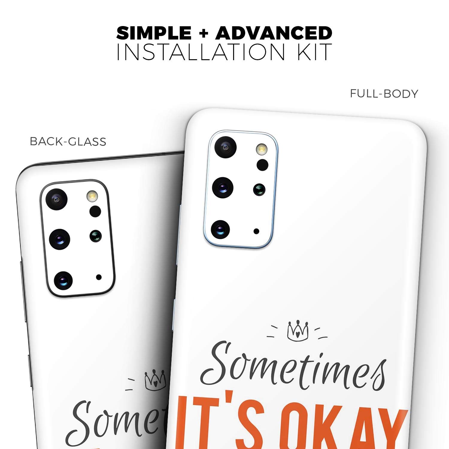 DesignSkinz Sometimes Its Okay to Be Selfish Protective Vinyl Decal Wrap Skin Cover Compatible with The Samsung Galaxy S20 (Screen Trim & Back Glass Skin)