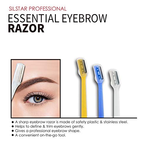 SILSTAR MADE IN KOREA RAZOR BLADE 6pcs - Exfoliating Dermaplaning. Eyebrow Trimmers Razor, Facial Shaver Face Precision Razor Blade Dermaplaning Razors Tool, Eyebrow Shaper Face Hair Remover