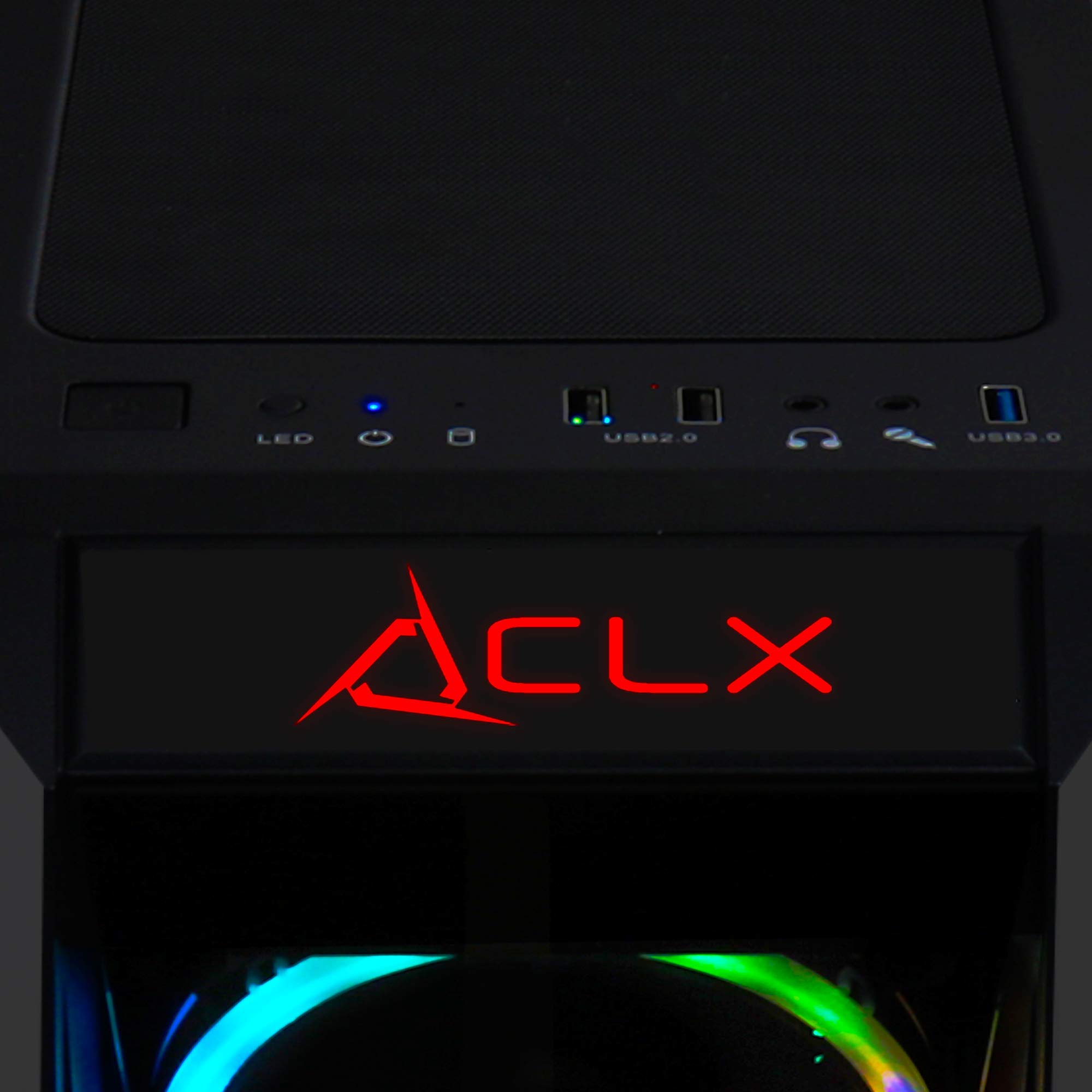 CLX Set Gaming PC AMD Ryzen 5 3600 3.6GHz 6-Core, B450 MATX, 16GB DDR4, GeForce GTX 1660 6GB, 960GB SSD, WiFi, Black Mini-Tower RGB Fans, Windows 10 Home