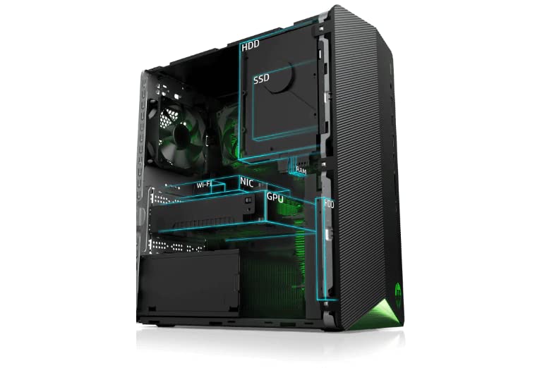 2022 Newest HP Pavilion Gaming Desktop Computer, AMD 6-Core Ryzen 5 5600G Processor(Beat i7-10700K), AMD Radeon RX 5500, 16GB RAM, 1TB PCIe NVMe SSD, Mouse and Keyboard, Win 10 Home + Accessories