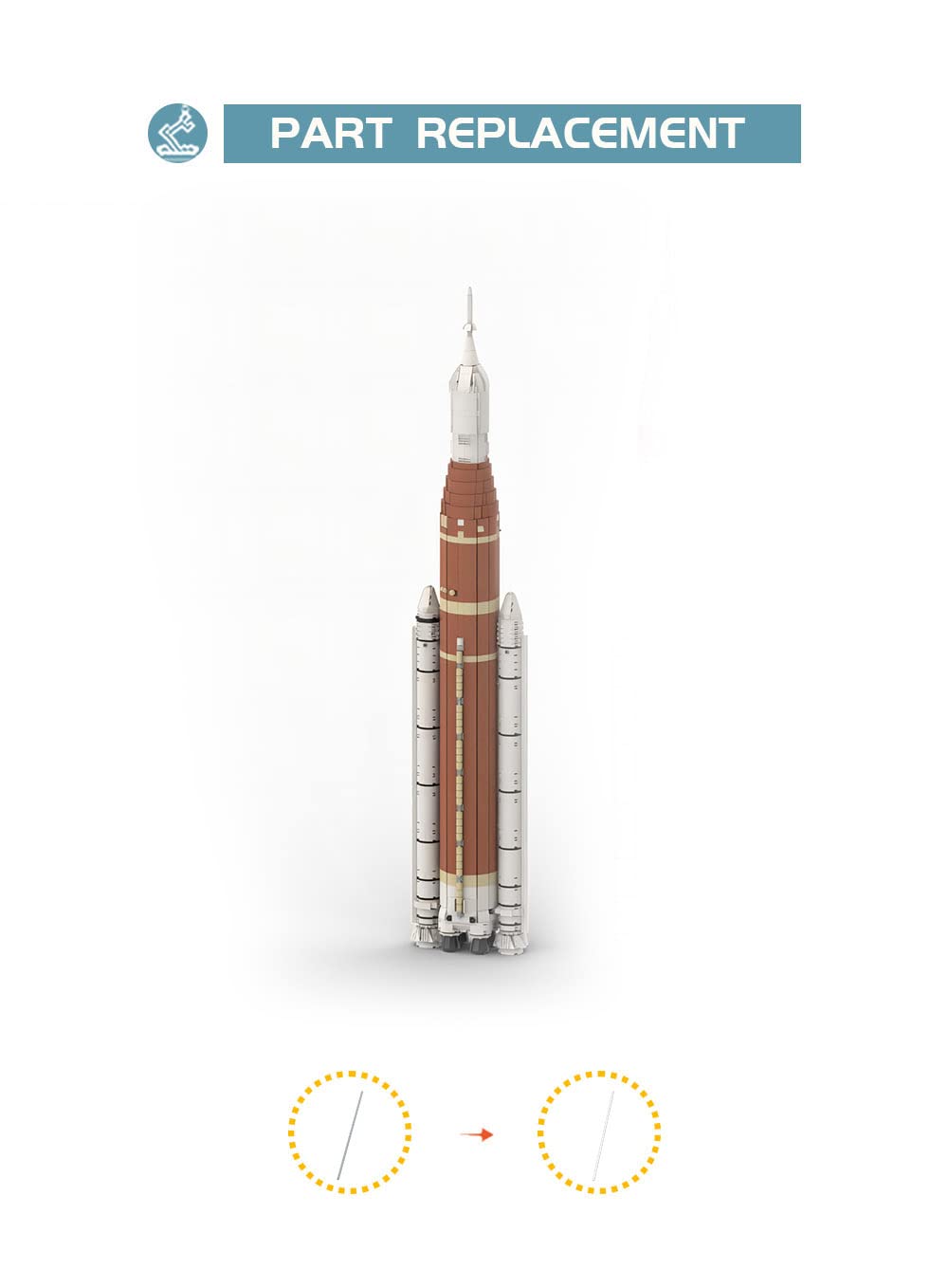 2786 Pieces SLS Block 1B Cargo Rocket Building Kit, NA SA Saturn V Rocket Ship Toy Set, Space Launch System Space Shuttle-Derived Launch Vehicle Block 1B Cargo Rocket Model Building Blocks, New 2023