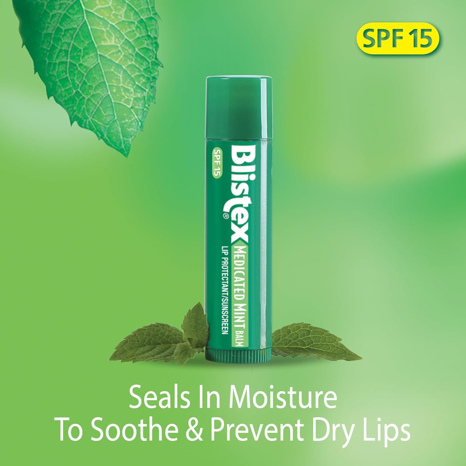 Blistex Medicated Mint Balm SPF 15 0.15 oz (Pack of 5)