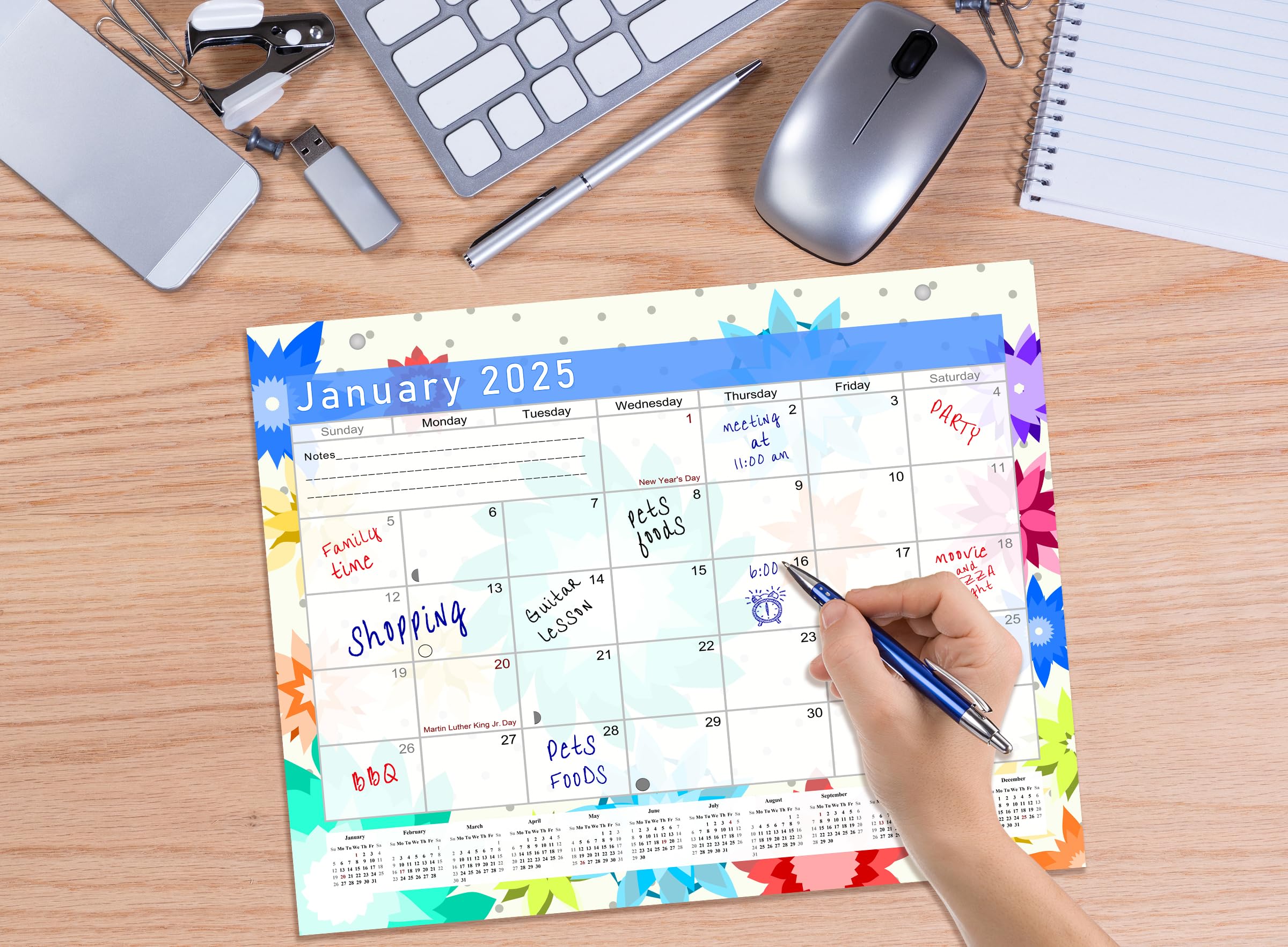 2025 Monthly Magnetic/Desk Calendar - 12 Months DESKTOP/WALL Calendar/Planner - (Edition #07-01)