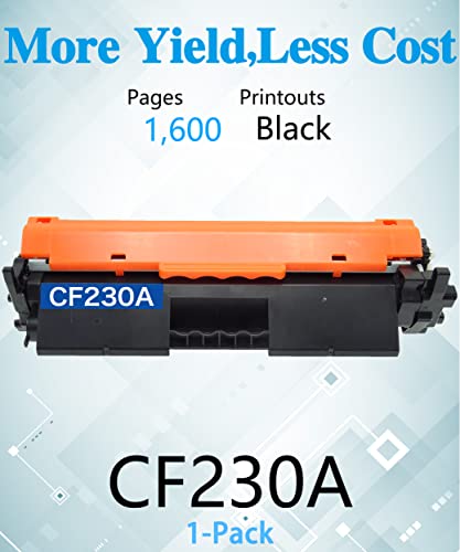 MM MUCH & MORE Compatible Toner Cartridge Replacement for HP 30A CF230A 30X CF-230A to use with M203d M203dn M203dw MFP M227d MFP M227fdn MFP M227fdw Printers (1-Pack, Black)
