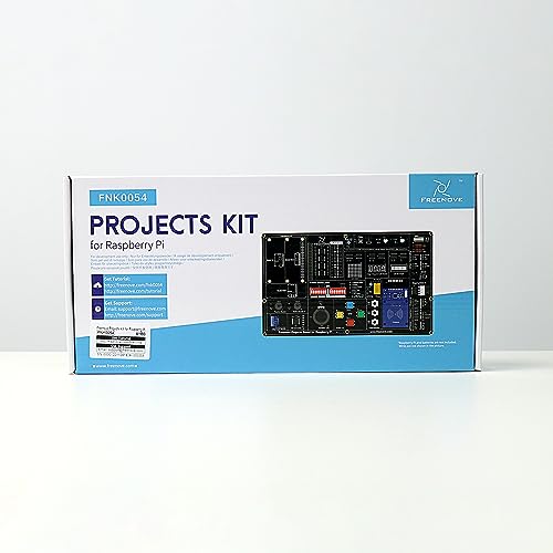 Freenove Projects Kit for Raspberry Pi 5 4 B 3 B+ 400 Zero 2 W, Simple Wiring, 860-Page Detailed Tutorial, Python C Java Scratch Processing Code, 132 Projects (Raspberry Pi NOT Included)