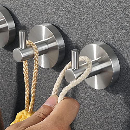 Alise Towel Hook Bathroom Single Robe Hooks Wall Mount Clothes Hook for Bedroom Kitchen Cloakroom Door Back Cabinet,GDL3903LS-4P SUS304 Stainless Steel Brushed Nickel Pack of 4
