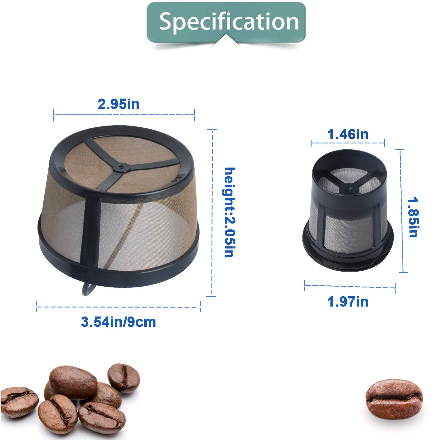 ๐ฎ๐ฌ๐ฎ๐ฏ ๐๐ฅ๐๐ง๐๐๐๐ ๐๐๐ช๐จ๐๐๐ก๐ Mesh Ground Coffee Filter Basket Compatible with K-Duo Essentials and for K-Duo Brewers Machine, Coffee Cup Pod for K Cup and Cleaning Brush