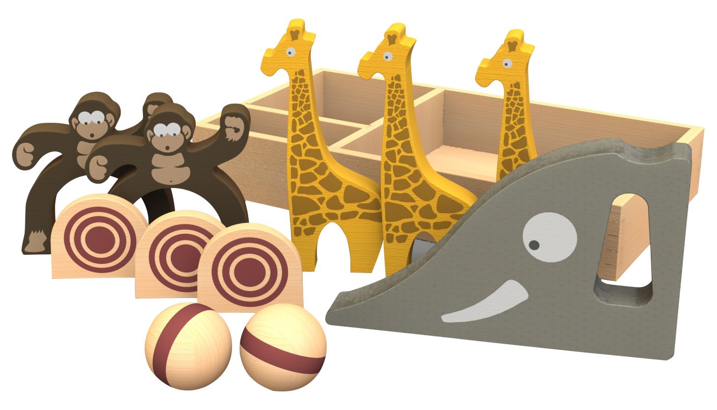 BeginAgain - Safari Bowl, Toddler Bowling Game, Helps Promote Active Play & Motor Skills (for Kids 2 & Up)