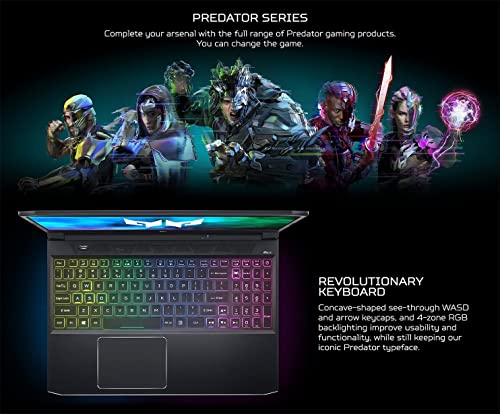 Acer Newest Predator Helios 300 Gaming Laptop | NVIDIA GeForce RTX 3060 | Intel i7-11800H | 15.6" FHD 144Hz 3ms IPS | Win 10 H | Killer WiFi 6 | Accessories (32GB RAM | 2TB PCIe SSD |1TB HDD)