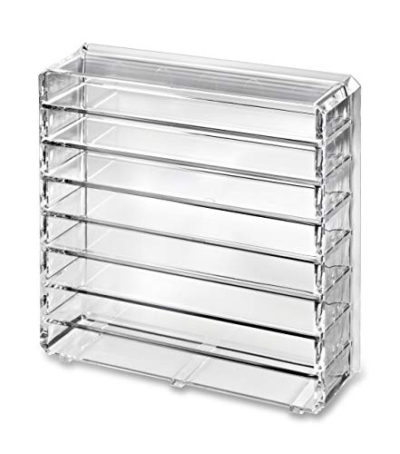 BY ALEGORY byAlegory Acrylic Makeup Eyelashes 'Lash' Organizer w/Removable Dividers Designed To Stand & Lay Flat 8 Space False Eye Lash Extension Cosmetic Storage - Clear