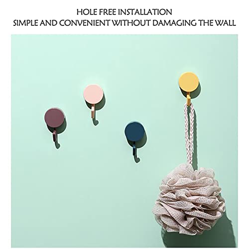 Adhesive Hooks for Hanging Heavy Duty Wall Hooks Self Adhesive Sticky Hooks Waterproof Hooks for Keys Bathroom Shower Outdoor Kitchen Door Home Bathroom Hooks for Towels (Blue, One Size)