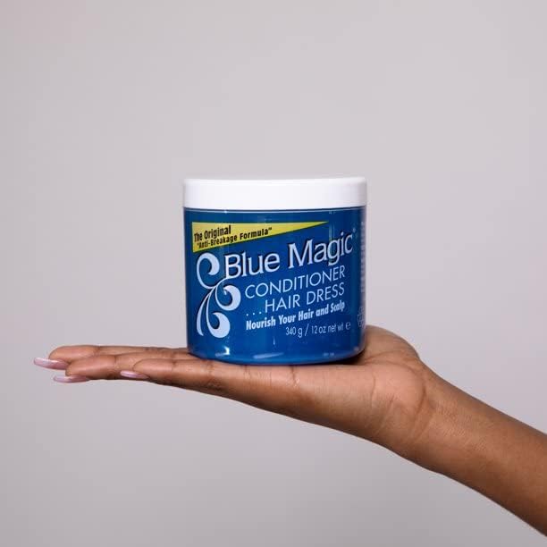 Blue Magic Conditioner Hairdress 12 Ounce Jar (354ml) (3 Pack)