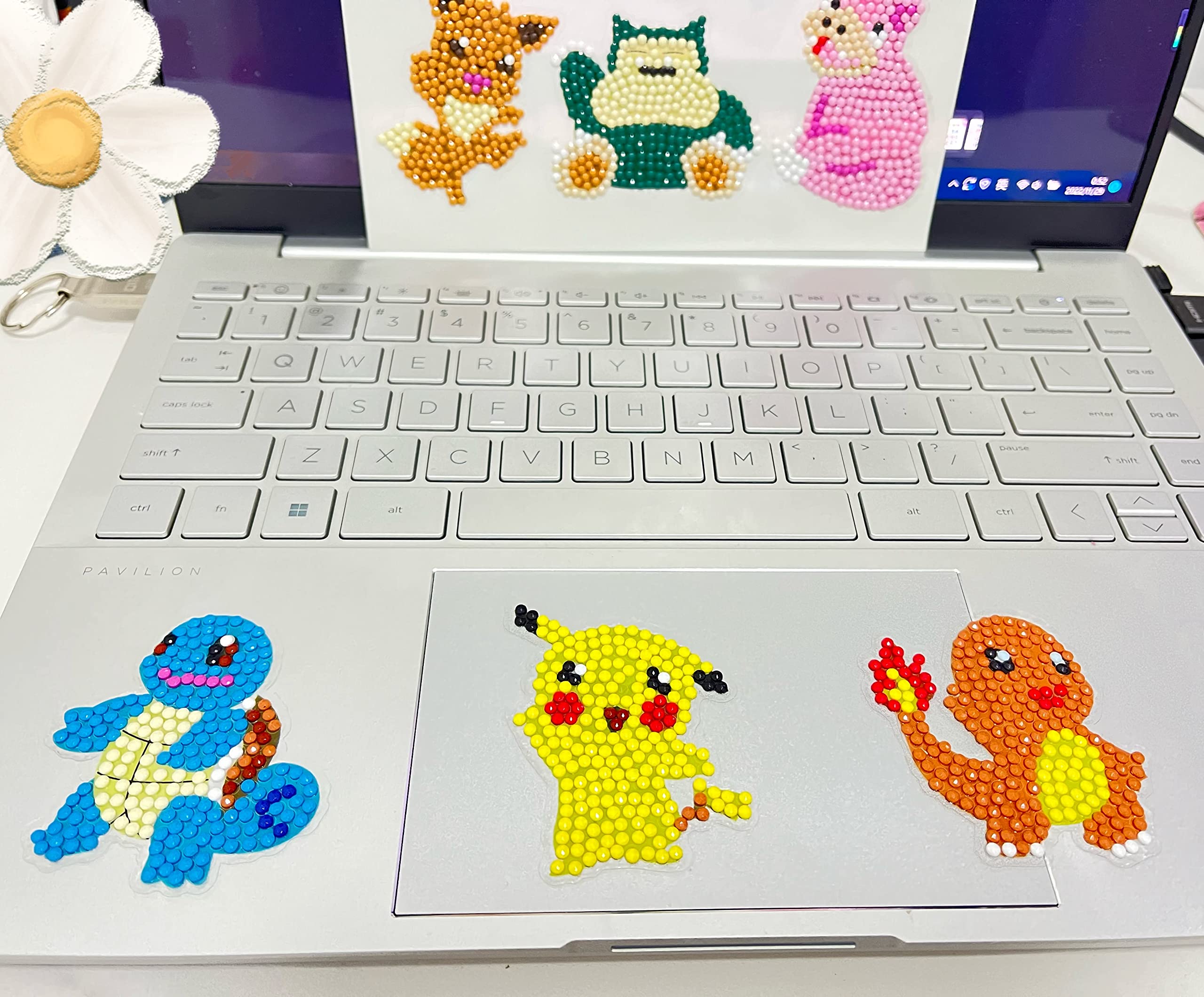 Anylife 24 PCS Diamond Painting Stickers Kits for Kids, 5D Paint by Numbers Diamonds Mosaic Stickers for Adult Beginners