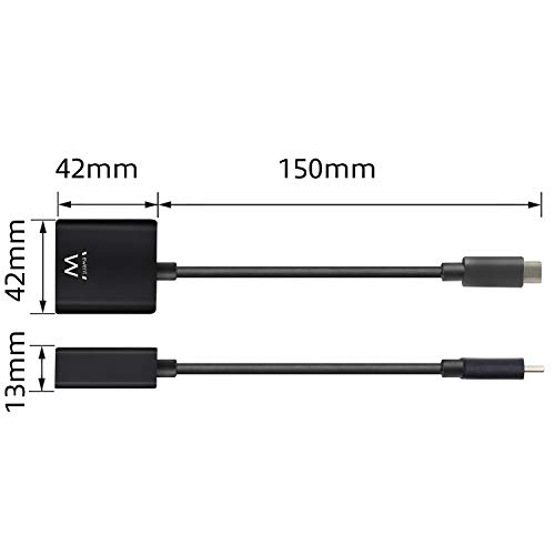 Ewent EW9825 USB-C to Displayport Cable, USB-C Displayport Cable Length 0,15m, 4K @ 60Hz USB-C Converter, Connect Additional Monitor to Laptop